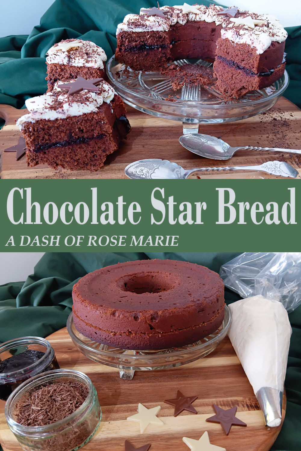 Chocolate Star Bread - A Dash Of Rose Marie