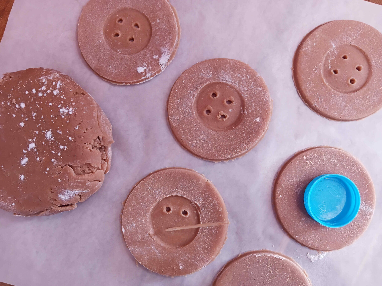 Chocolate Button Cookies - A Dash Of Rose Marie