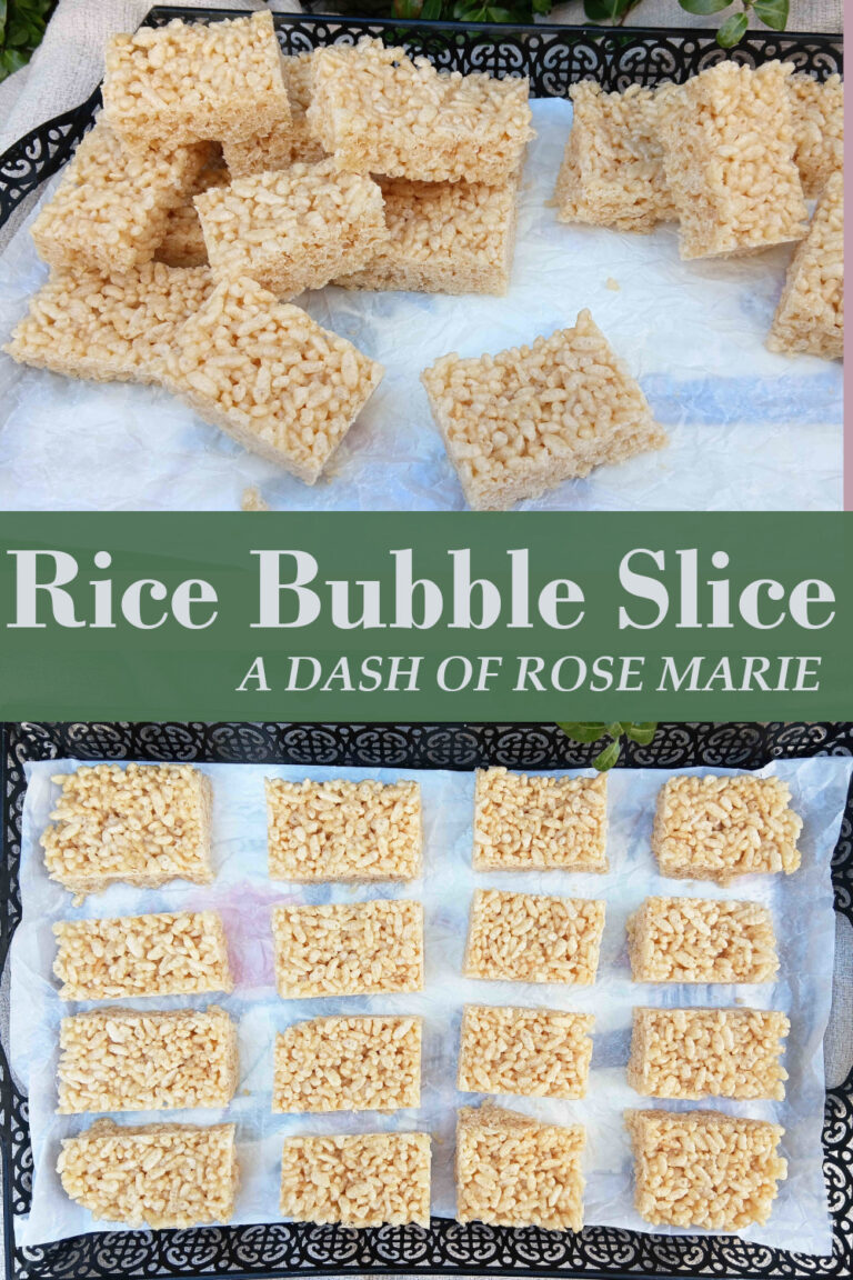 Rice Bubble Slice - A Dash Of Rose Marie