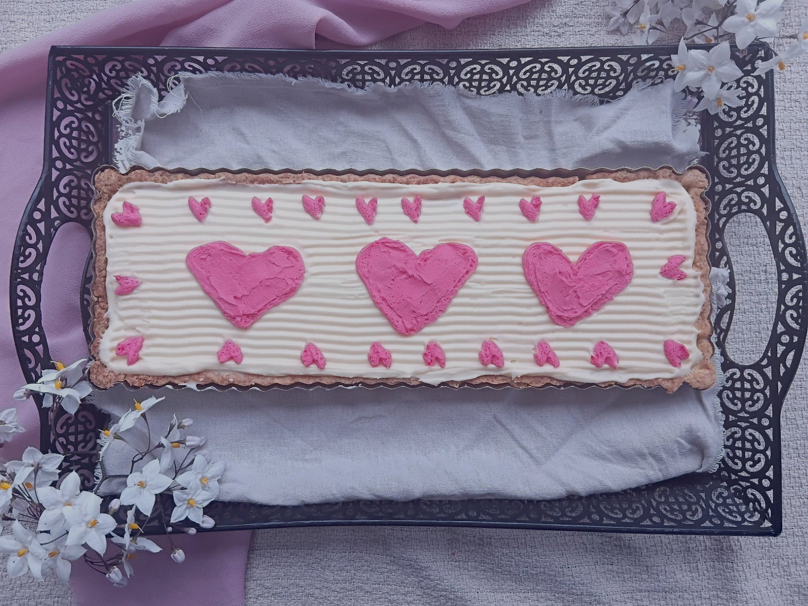 Vanilla Sweetheart Pie - A Dash Of Rose Marie